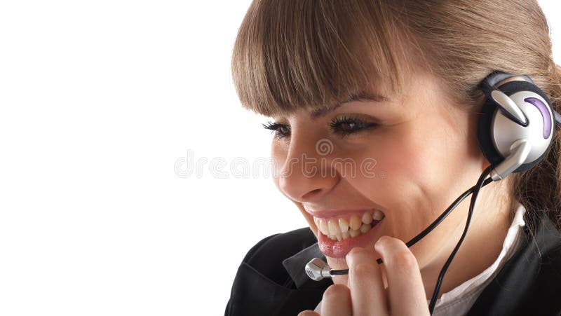 Beautiful Customer Representat Stock Image - Image of center ...