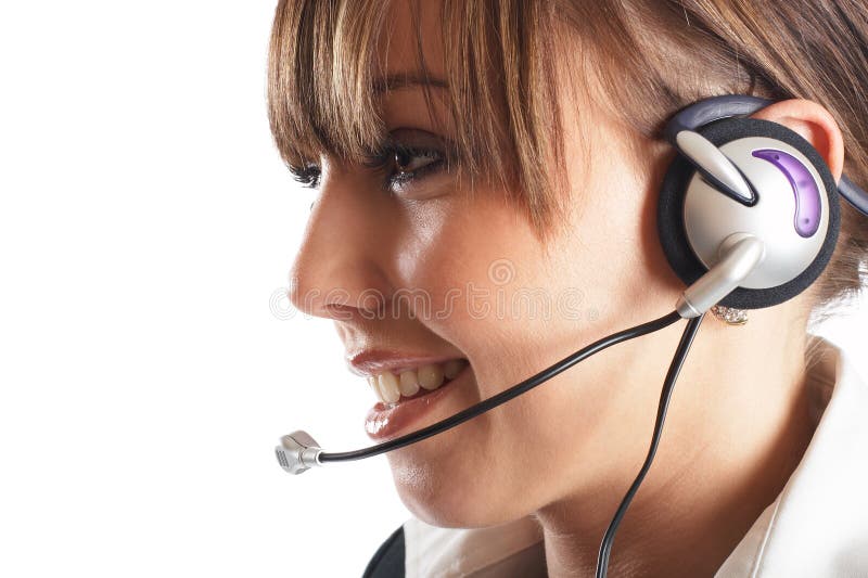 Beautiful Customer Representat Stock Image - Image of center ...