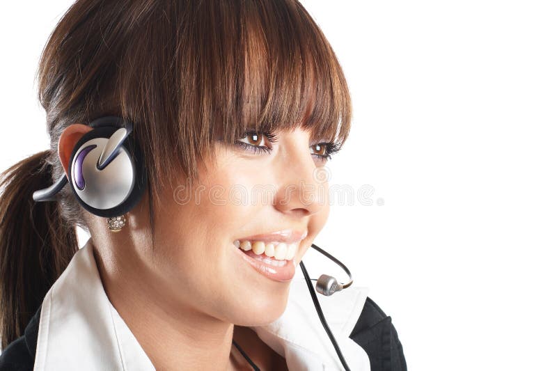 Beautiful Customer Representat Stock Image - Image of center ...