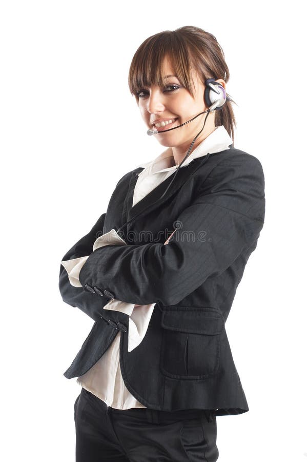 Beautiful Customer Representative Stock Image - Image of communication ...