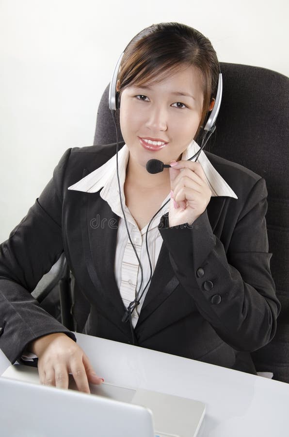 Beautiful Customer Service Agent in Call Center Stock Photo - Image of ...
