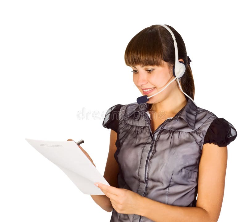 Beautiful Customer Service Operator Stock Photo - Image of support ...
