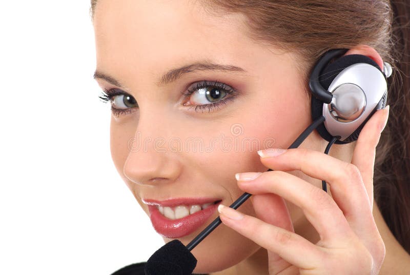Beautiful Customer Support Girl Stock Image - Image of nature, headset ...