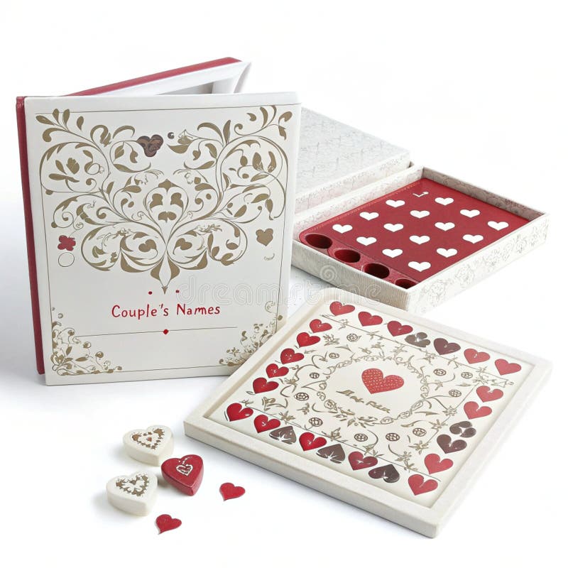 Beautiful Customized Romantic Board Game Stock Illustration ...