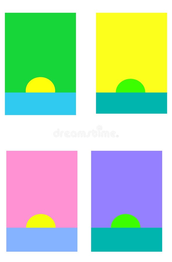 Beautiful Cute Abstract Drawing in Bright Colors with Cute Figures ...