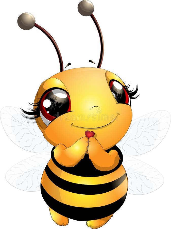 Beautiful cute bee stock vector. Illustration of vector - 96079954