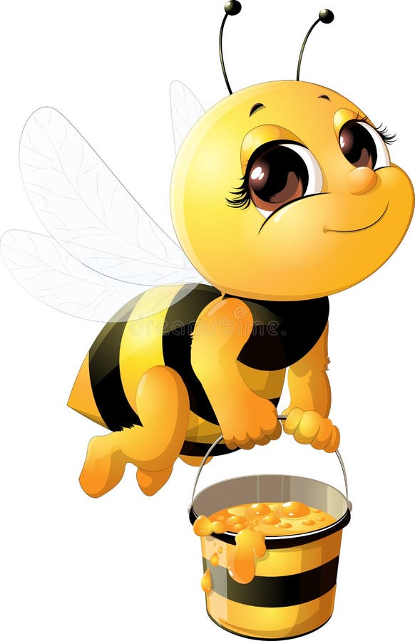 Cute queen bee cartoon stock vector. Illustration of concept - 61767577
