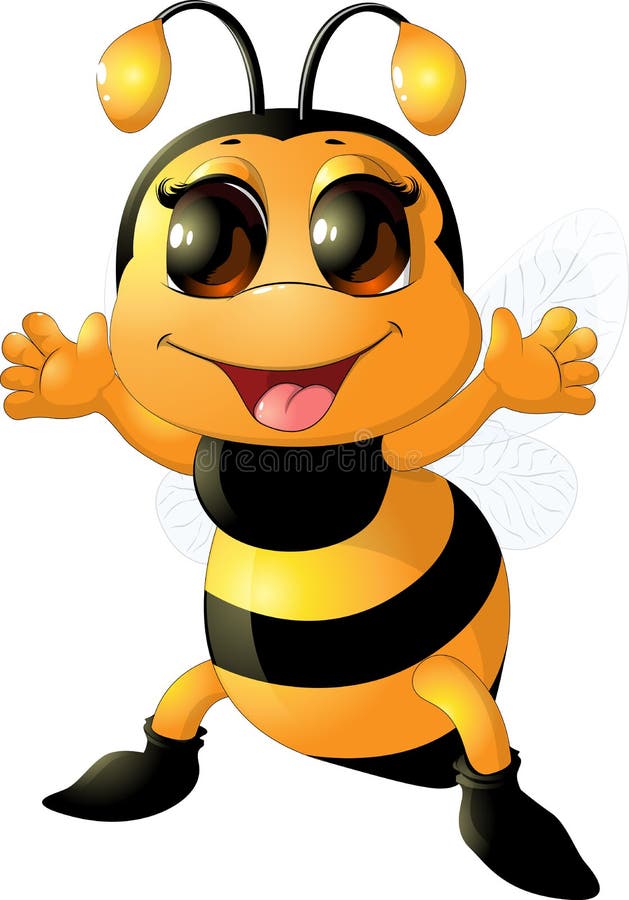 Beautiful cute bee stock vector. Illustration of vector - 96079954