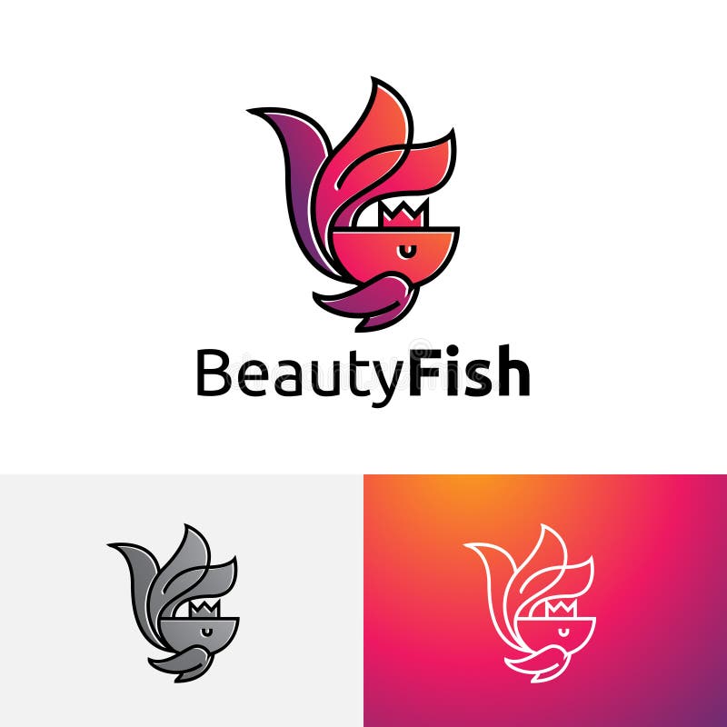 Fish with Crown, Decorative Stock Vector - Illustration of sign ...