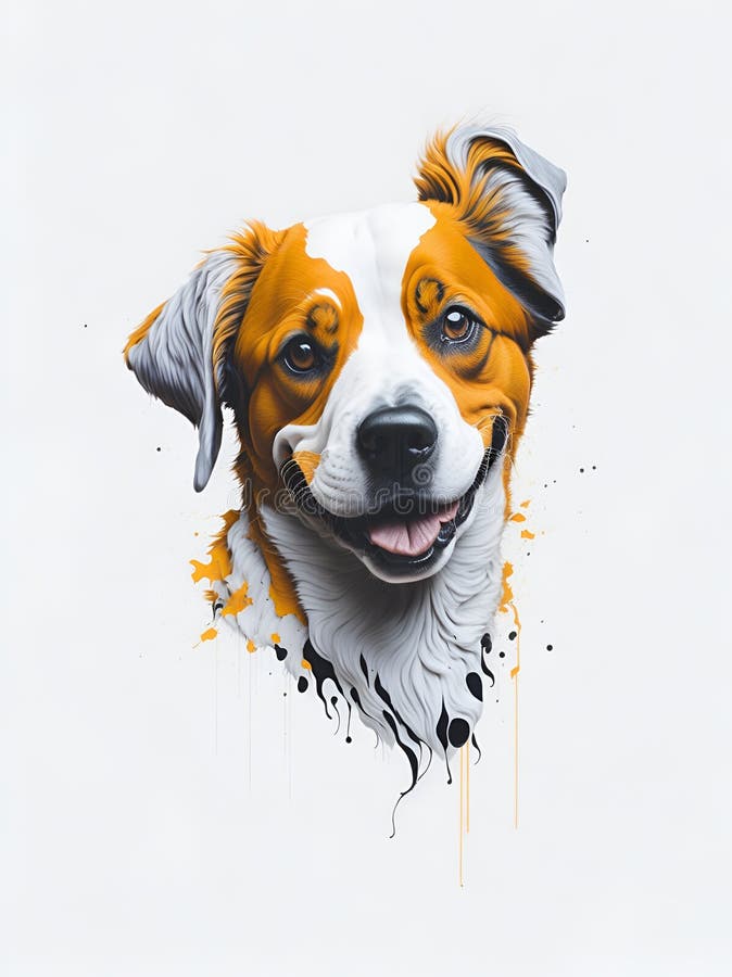 Beautiful Cute Dog on a Clean Background. Home Pet Stock Illustration ...