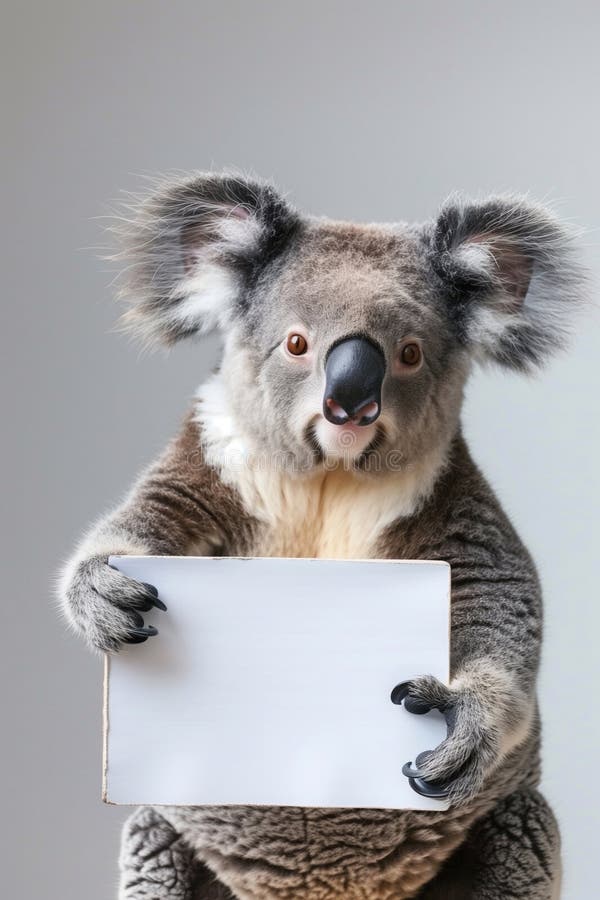 Koala with a sign stock illustration. Illustration of natural - 327670152
