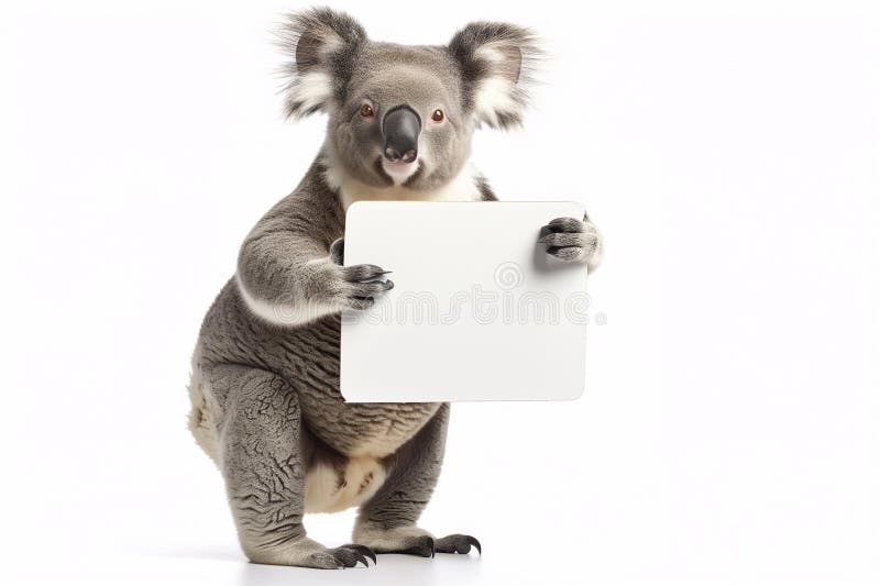 Koala with a sign stock illustration. Illustration of furry - 327670184