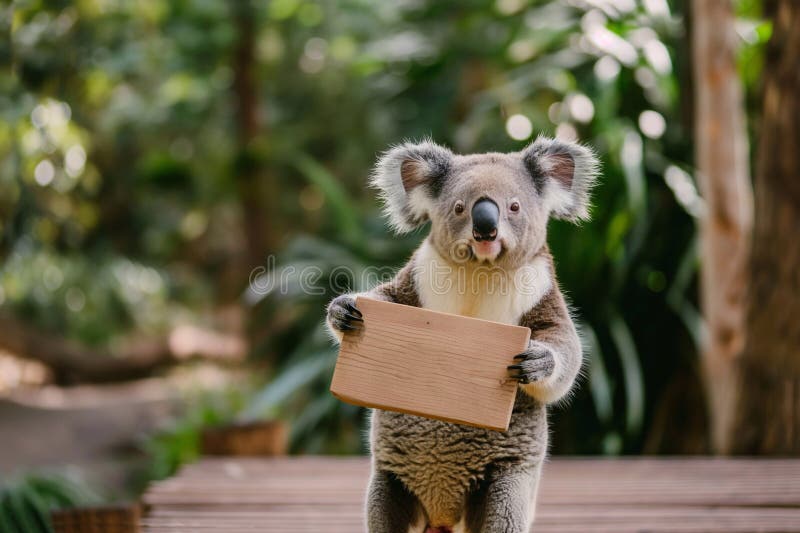 Koala with a sign stock illustration. Illustration of animal - 327670045