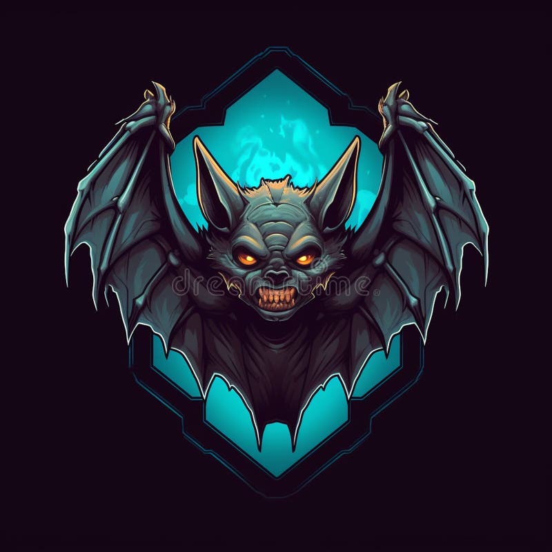 Captivating 2D Bat Logo Illustration Stock Illustration - Illustration ...