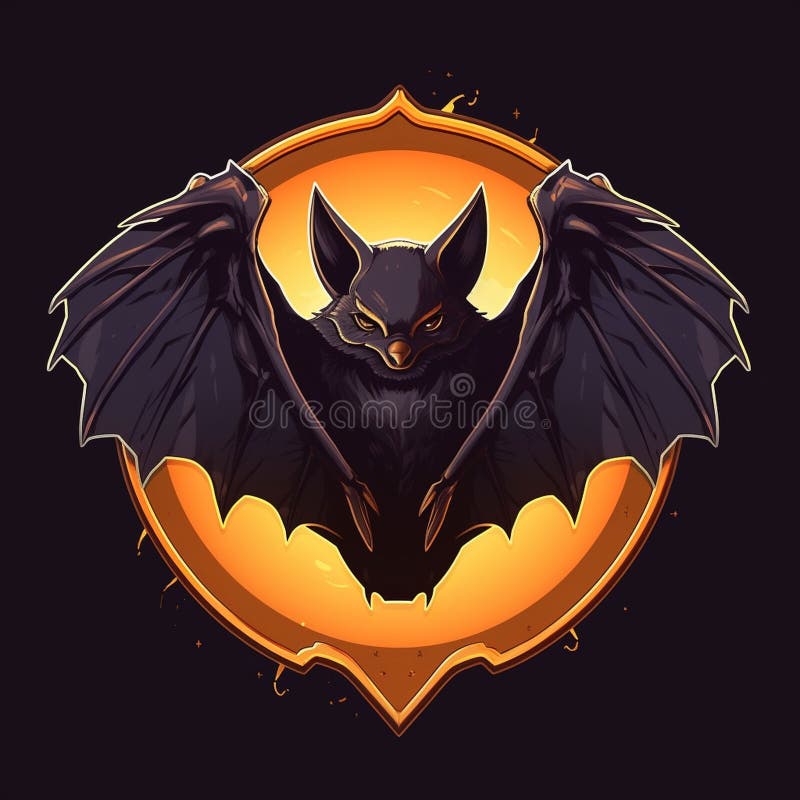 Captivating 2D Bat Logo Illustration Stock Illustration - Illustration ...