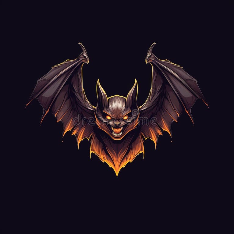 Captivating 2D Bat Logo Illustration Stock Illustration - Illustration ...