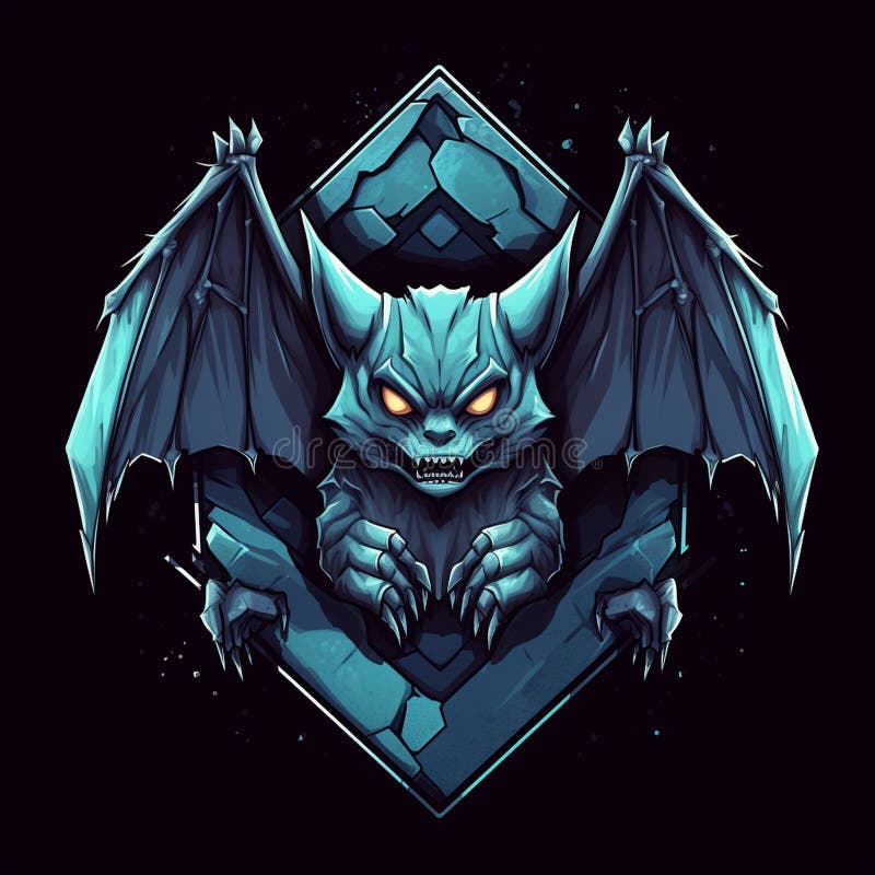 Captivating 2D Bat Logo Illustration Stock Illustration - Illustration ...