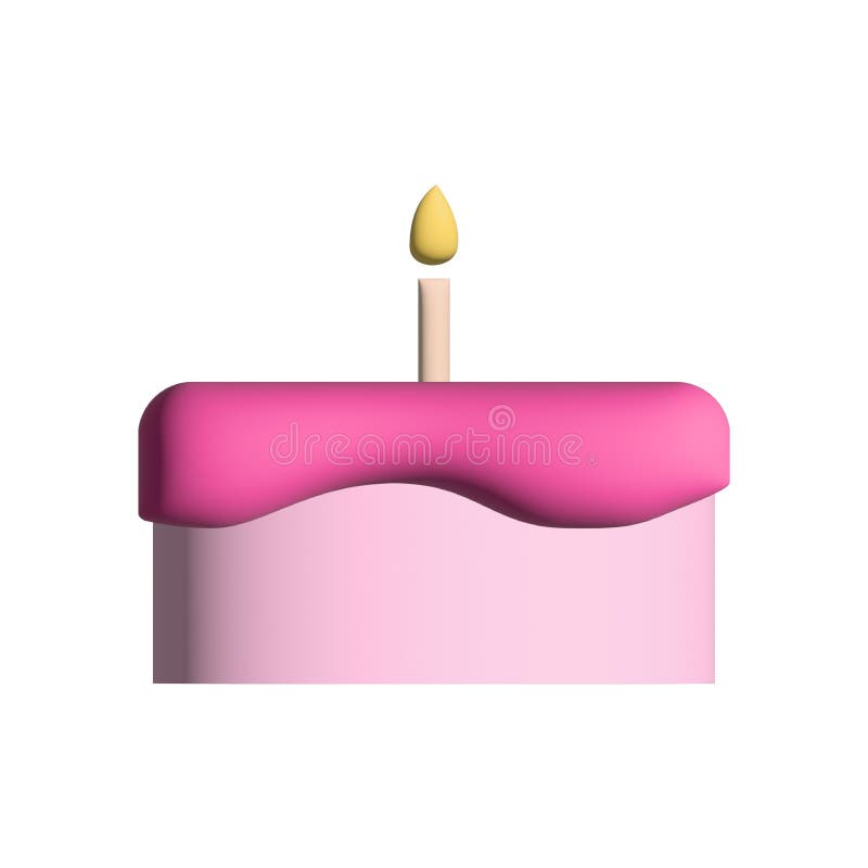 Beautiful 3D Drawing of a Realistic Cake Stock Vector - Illustration of ...