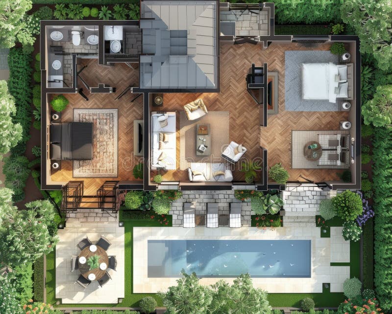 3d Generated Professional Photo of a Creative 3d Rendered Layout Plan ...