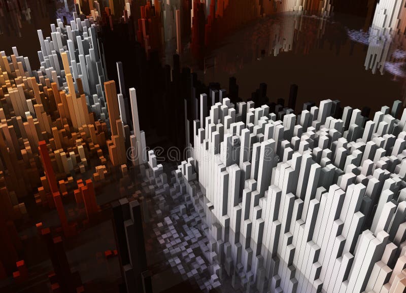 Beautiful 3D Graphics, 3D Synthetic Solid Graphics, Mountains Stock ...