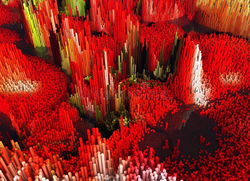 Beautiful 3D Graphics, 3D Synthetic Solid Graphics, Mountains Stock ...