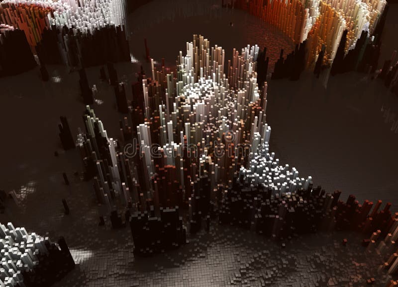 Beautiful 3D Graphics, 3D Synthetic Solid Graphics, Mountains Stock ...