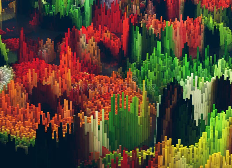 Beautiful 3D Graphics, 3D Synthetic Solid Graphics, Mountains Stock ...