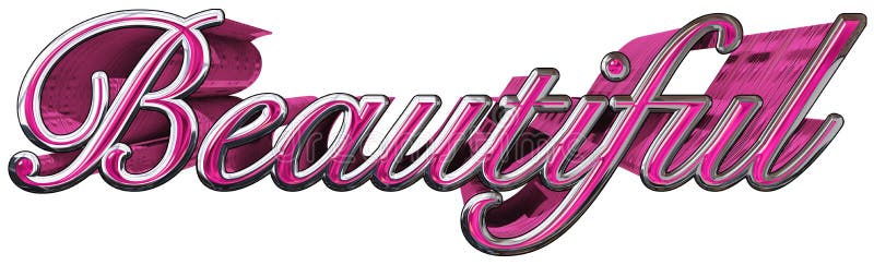 Beautiful 3D Type Illustration with Clipping Path Stock Illustration ...