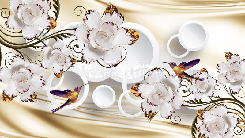 Beautiful 3D Wallpaper Design with Beautiful Flower Wallpaper ...