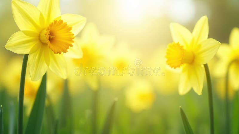 Beautiful Daffodils Spring Card Stock Illustration - Illustration of spring, colorful: 332252482