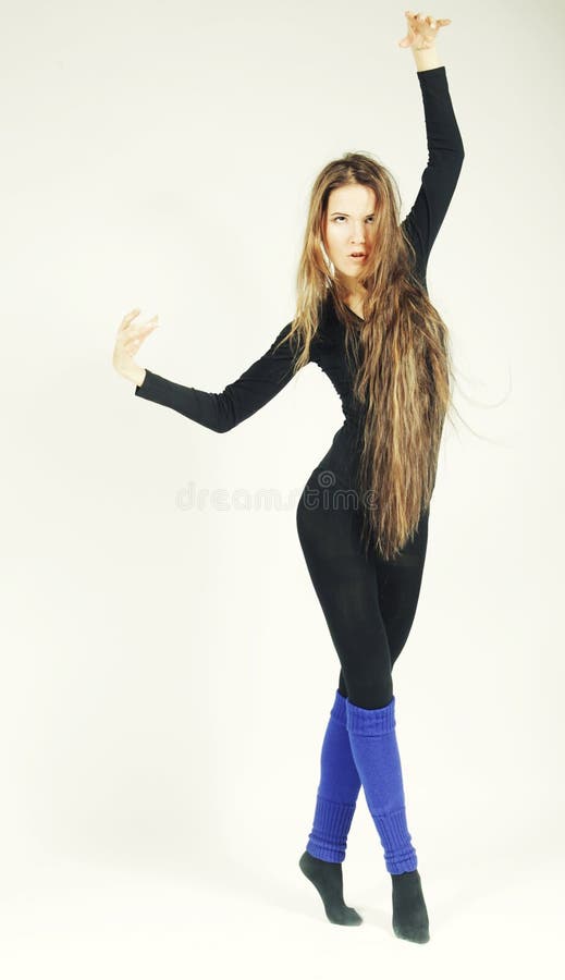 Beautiful Dancer with Long Hair Stock Photo - Image of ballerina ...