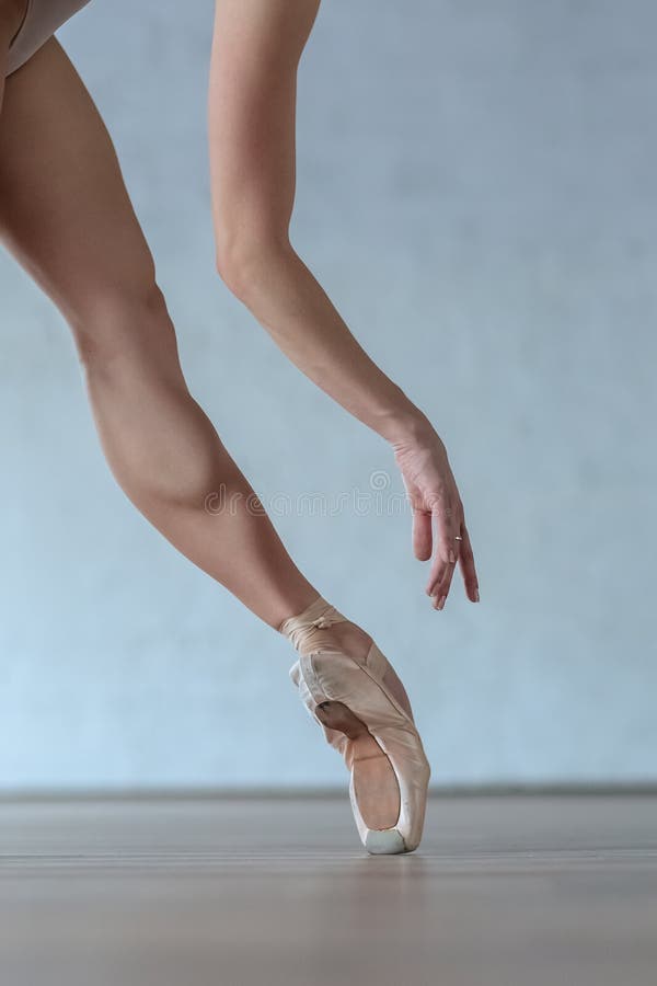 Beautiful Ballerina Training in the Class Stock Photo - Image of ...