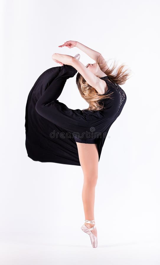 Beautiful Dancer Posing in Studio Stock Photo - Image of cheerful ...