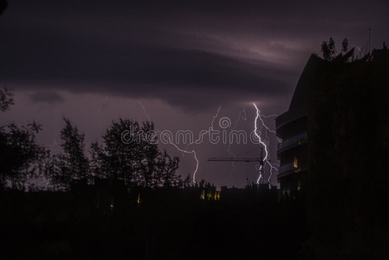 Beautiful Dangerous Unusual Lightning Stock Image - Image of beautiful ...