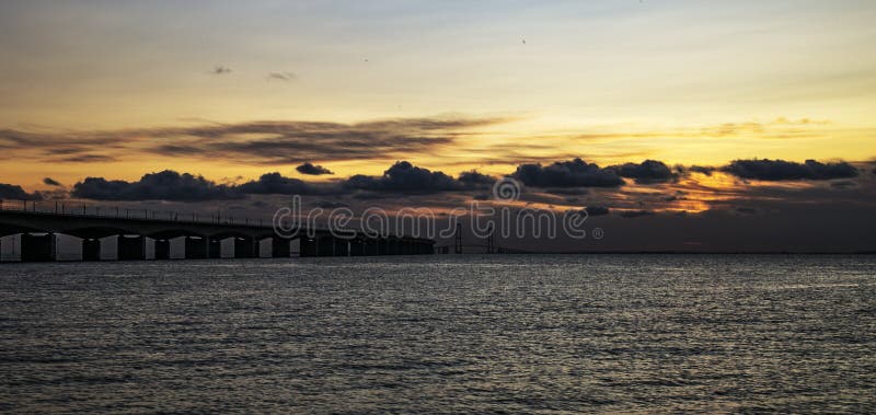 The Beautiful Danish Bridge Stock Photo - Image of dusk, horizon: 107159224