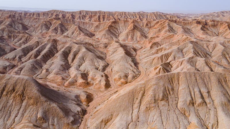 The Beautiful Danxia Landforms in Qinghai, China are Undulating Stock ...