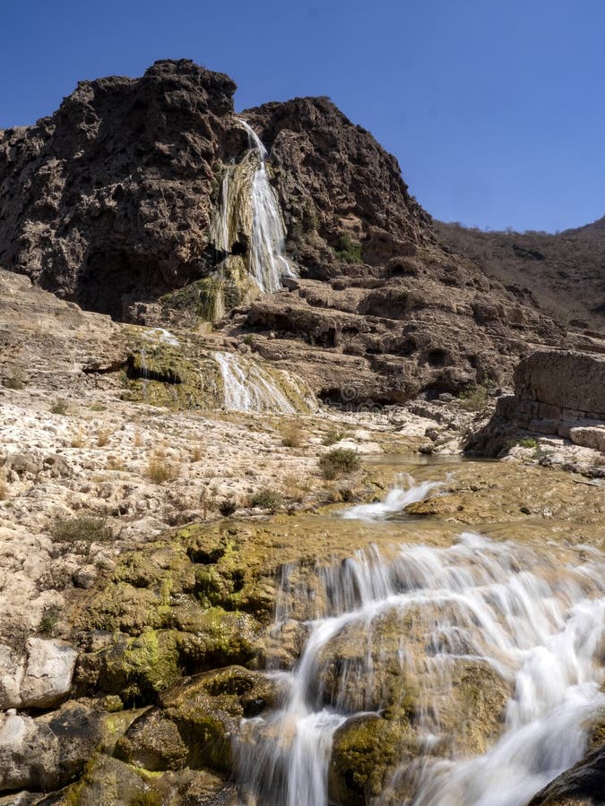 Beautiful Darbat Waterfall, Has Two Floors and Forms Several Lagoon ...