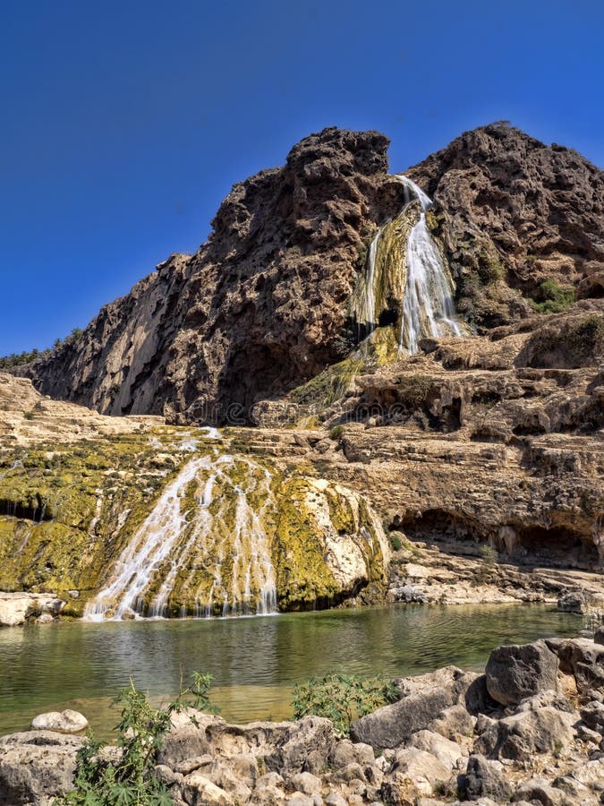 Beautiful Darbat Waterfall, Has Two Floors and Forms Several Lagoon ...