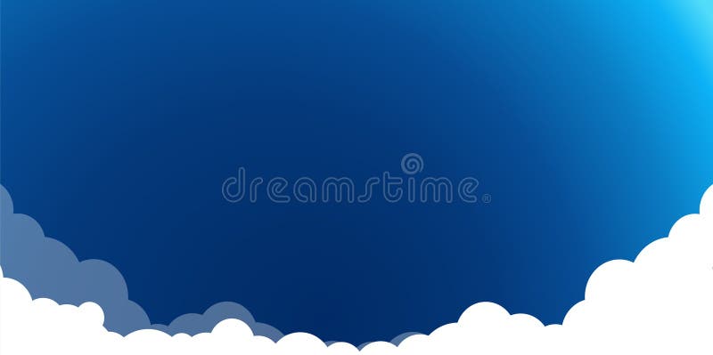 Beautiful Dark Blue Sky with Clouds Stock Vector - Illustration of ...