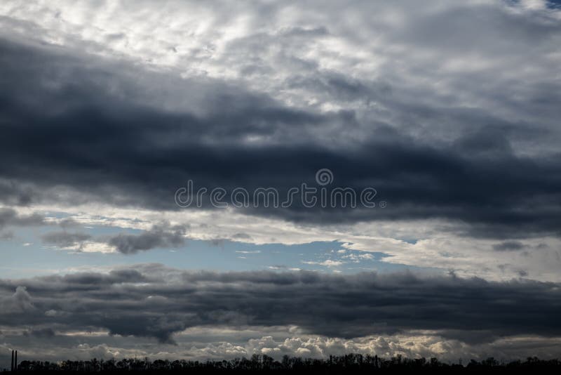 Beautiful Dark Dramatic Sky with Stormy Clouds Stock Image - Image of ...
