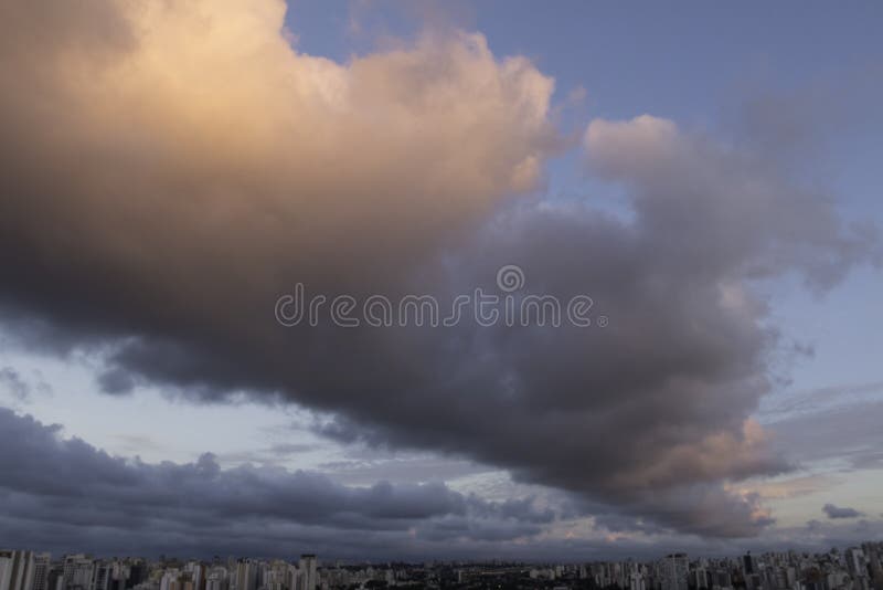 Beautiful Dark and Red Clouds, Rain of Charged Stock Image - Image of ...