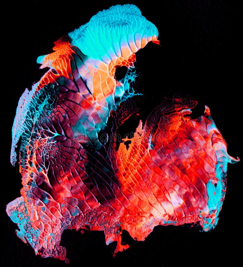 Beautiful Dark Red and Sky Blue Abstract Pattern and Blurred Blots of ...