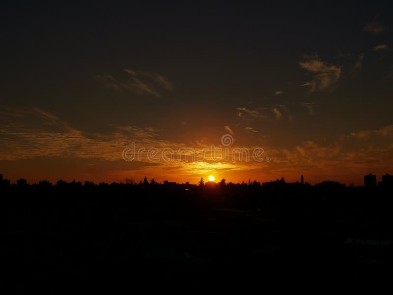 A beautiful dark sunset stock photo. Image of sunset - 212988950