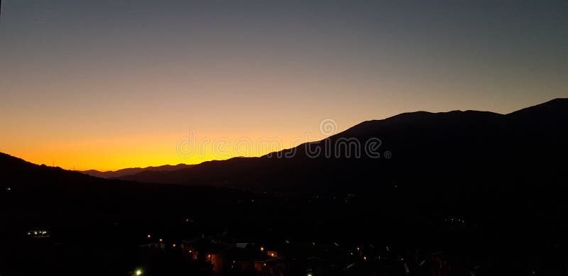 Beautiful Dawn Over the Mountains in Dilijan, Armenia Stock Image ...
