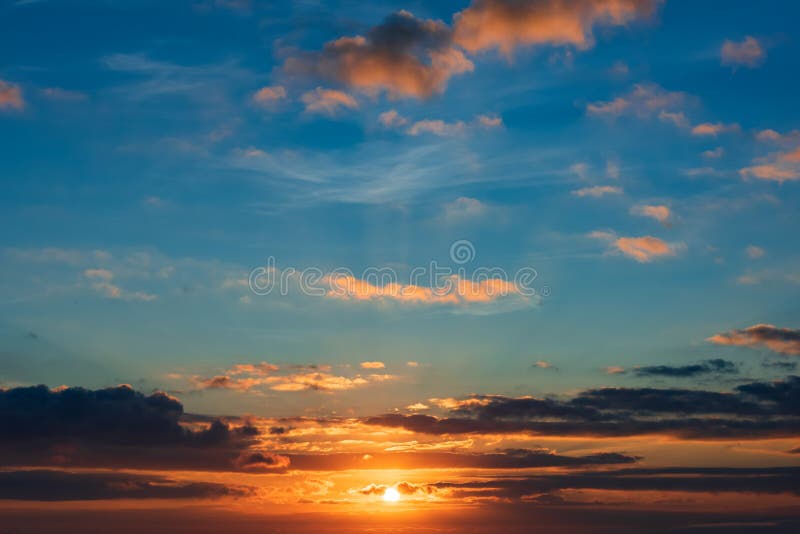 Beautiful Dawn Sky Background Stock Image - Image of atmosphere ...