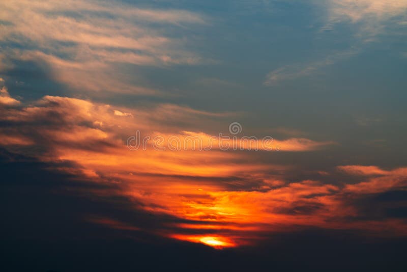Beautiful Dawn Sky Background Stock Image - Image of environment ...