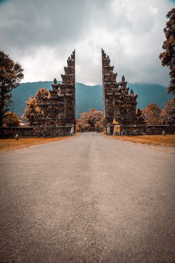 Beautiful Bali gate stock image. Image of garden, cambodia - 124967835