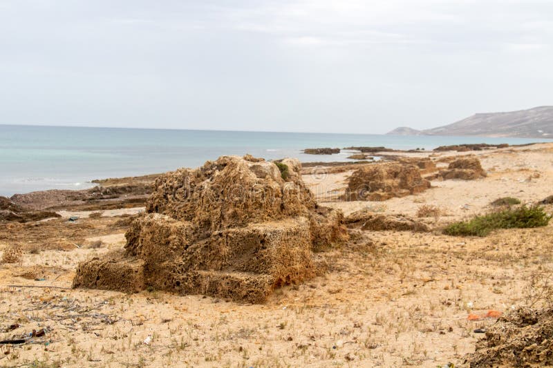 Beautiful Day on the Beach in Rimel, Bizerte, Tunisia Stock Photo ...