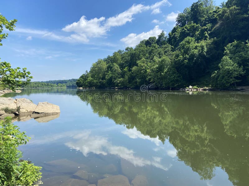 A Beautiful Day on the Potomac River in Washington DC Stock Image ...