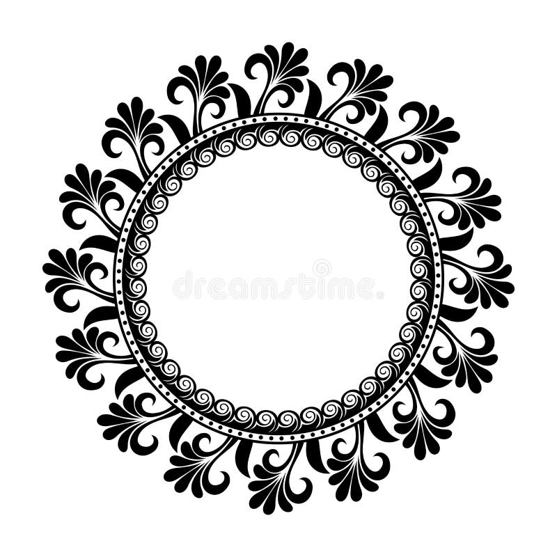 Beautiful Deco Floral Circle (Vector) Stock Vector - Illustration of ...
